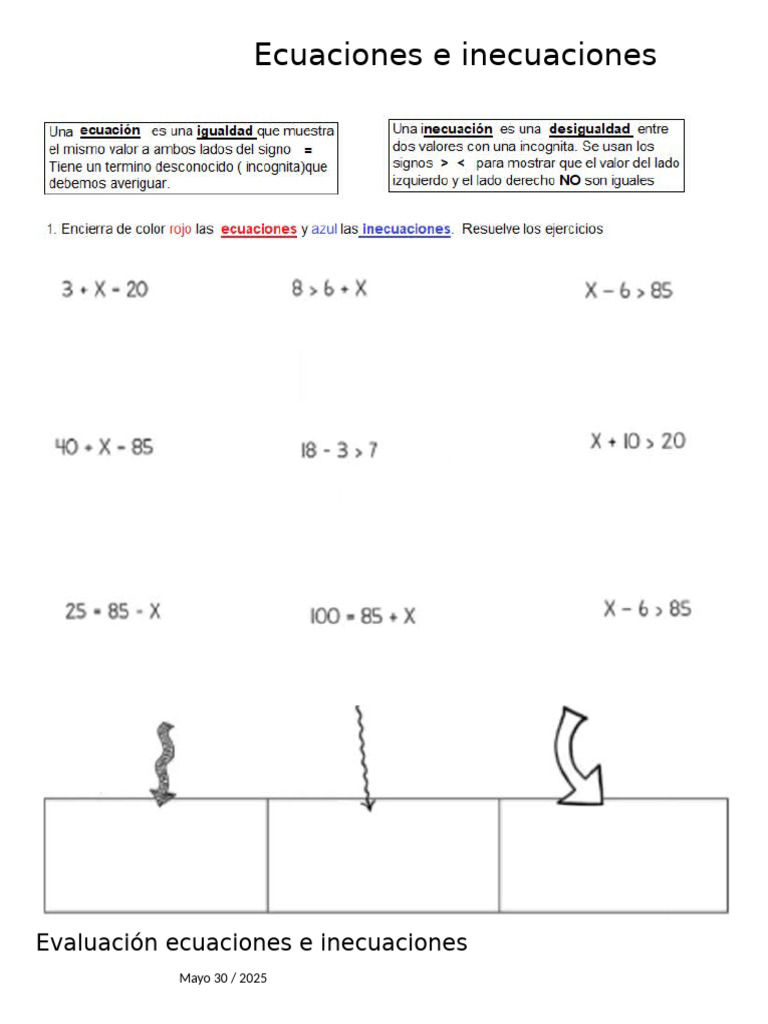 Ecuaciones e Inecuaciones 2025ECO | PDF