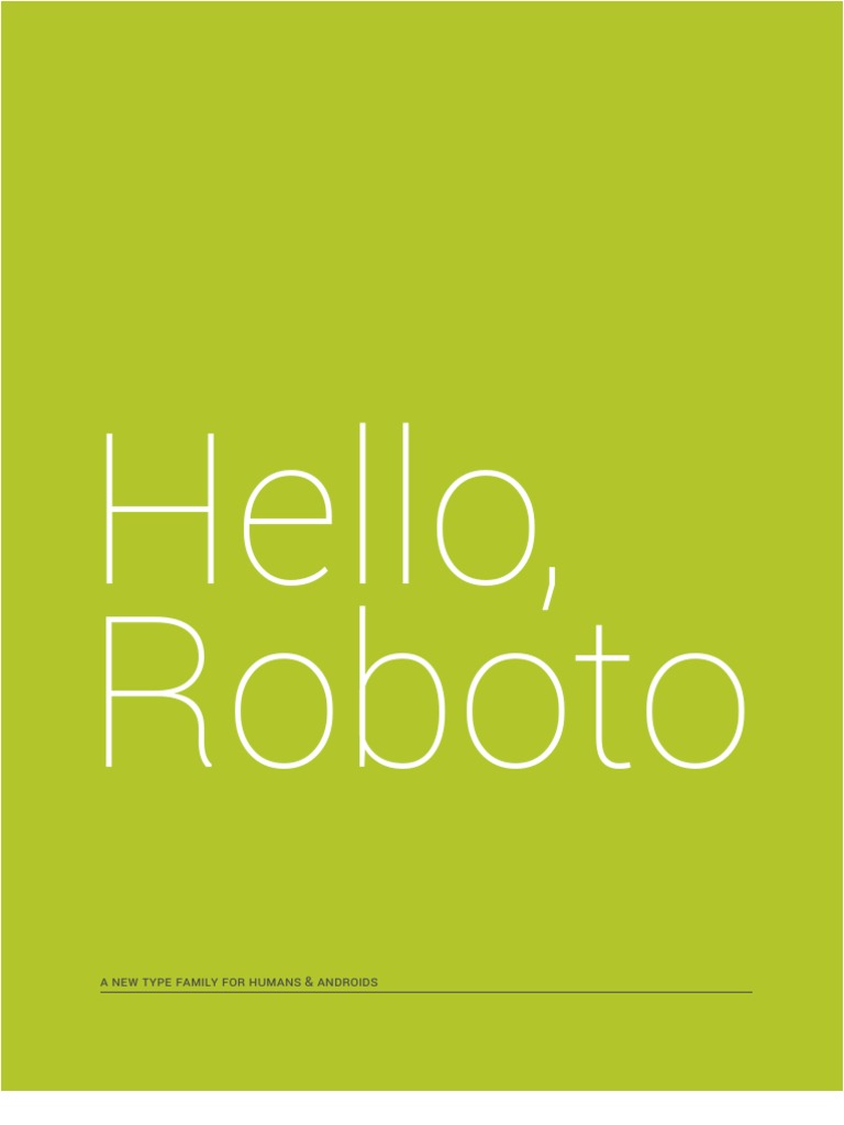 Roboto Specimen Book | PDF | Robot | Robotics