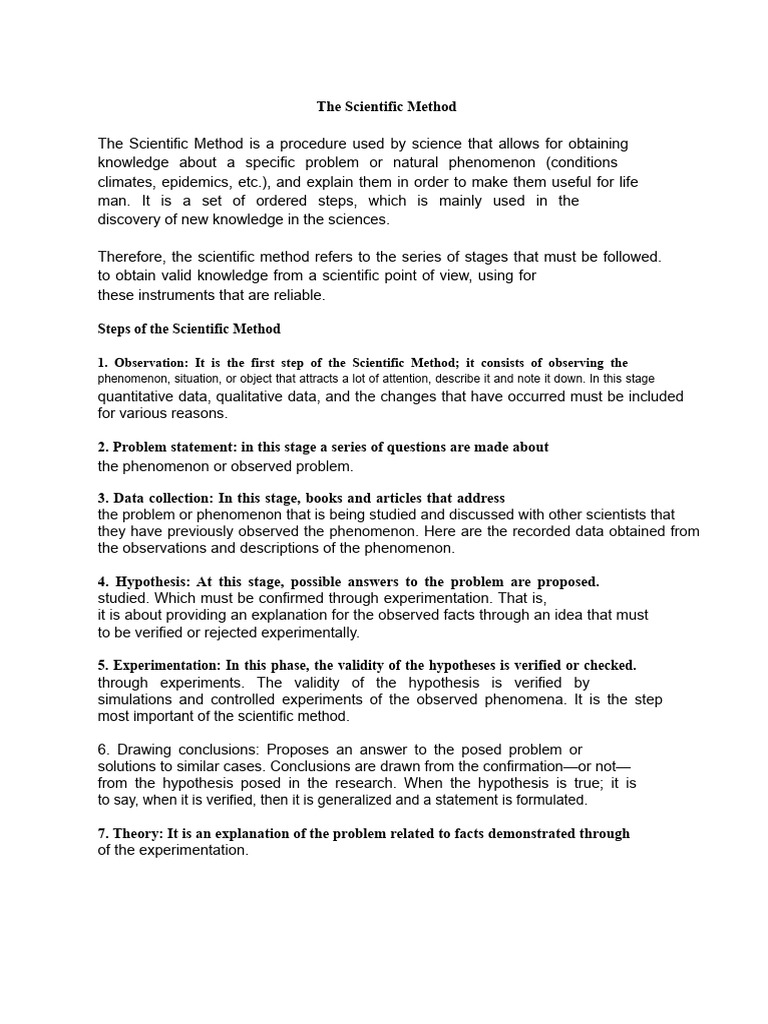 The Scientific Method | PDF | Rainbow | Hypothesis