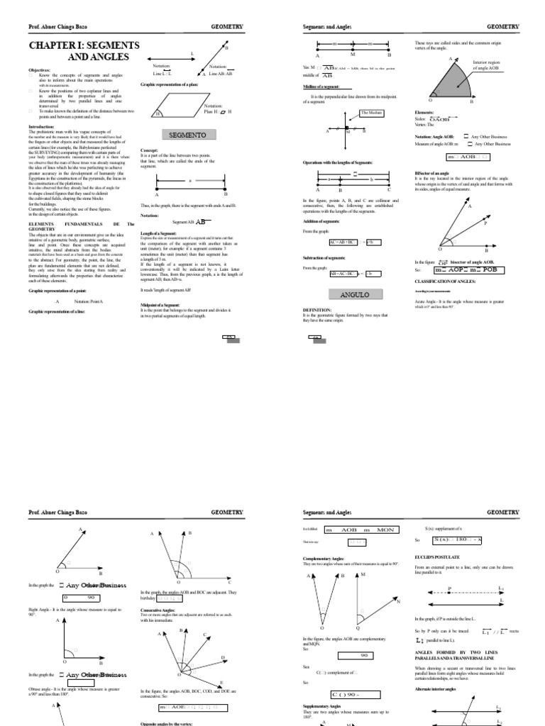 Chapter I - Segments and Angles | PDF | Euclidean Geometry ...