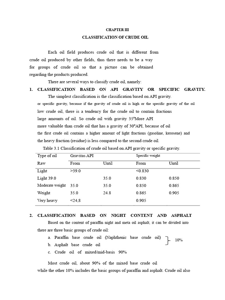 Crude Oil Classification Methods | PDF | Petroleum | Kerosene