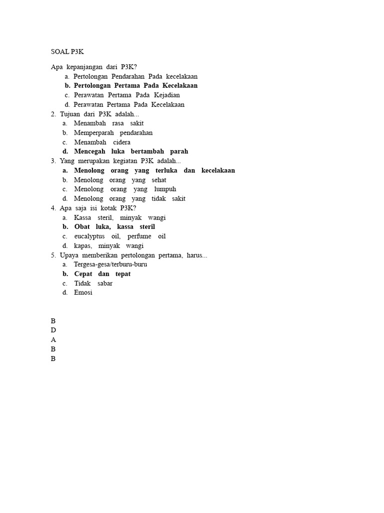 Soal P3K Pramuka | PDF