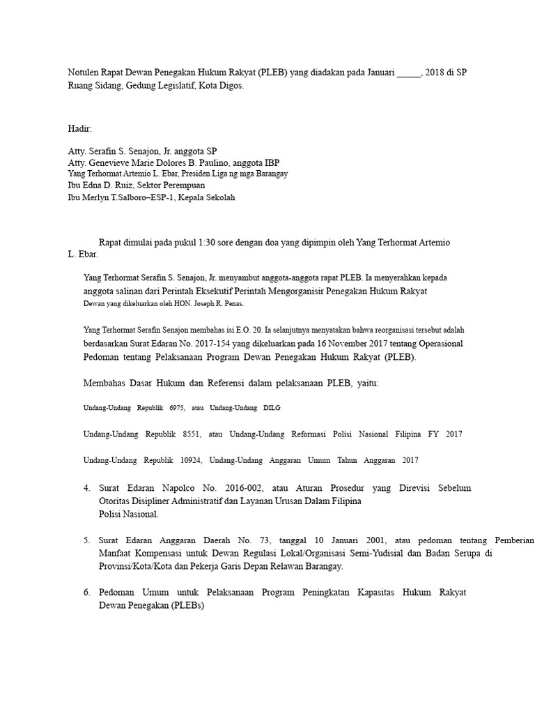 Pertemuan PLEB | PDF