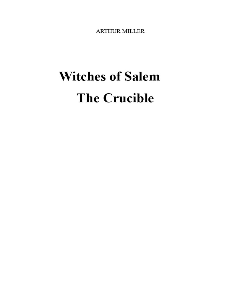 Arthur Miller The Crucible | PDF