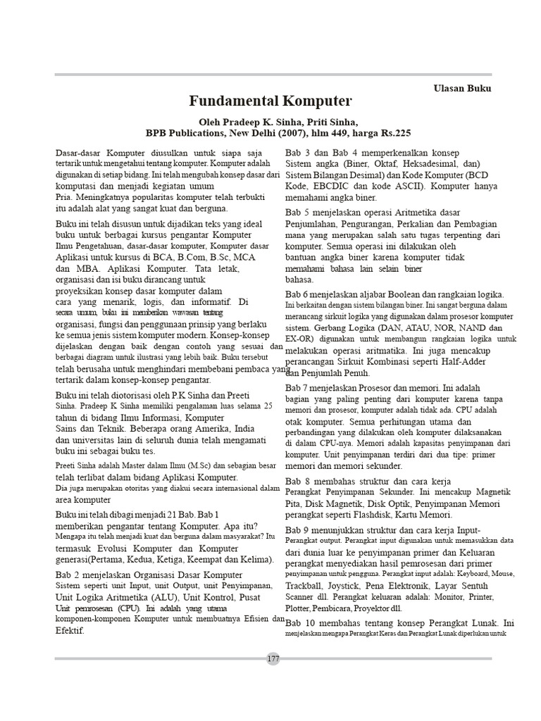 Dasar-Dasar Komputer | PDF
