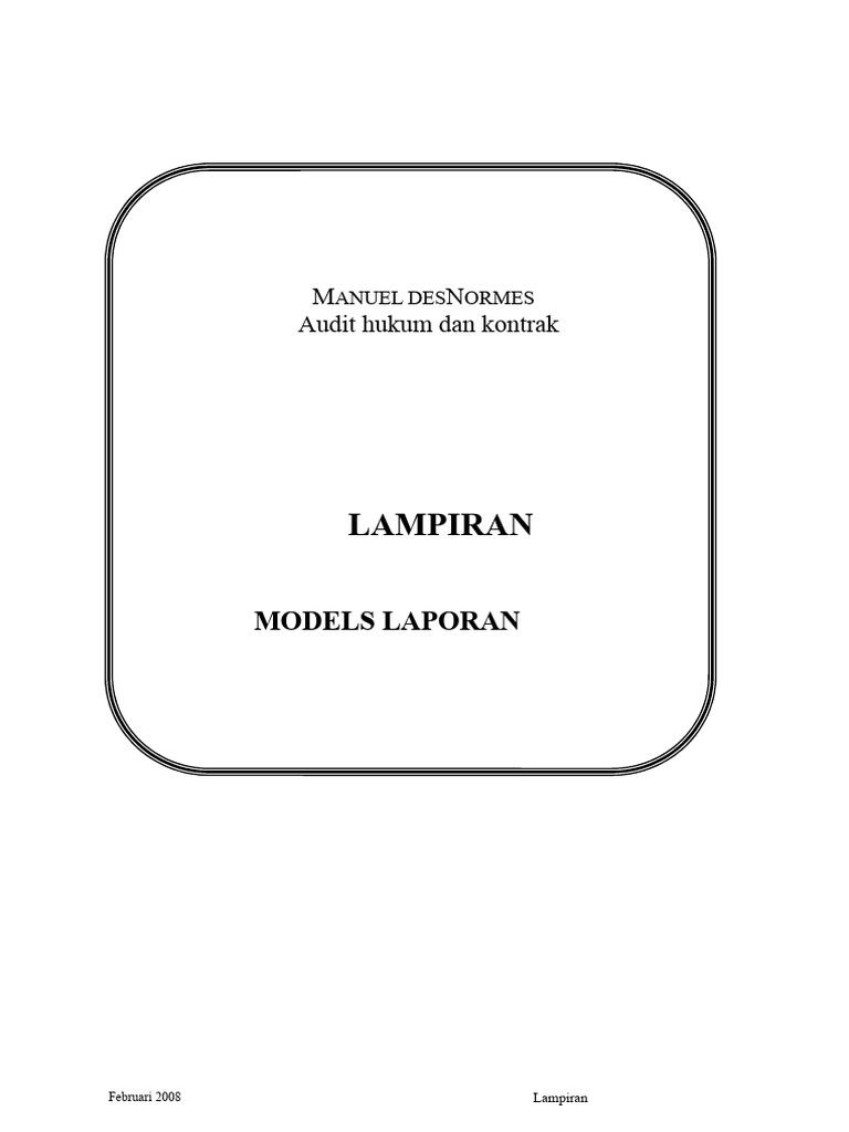 LAMPIRAN Model Laporan Akuntan | PDF