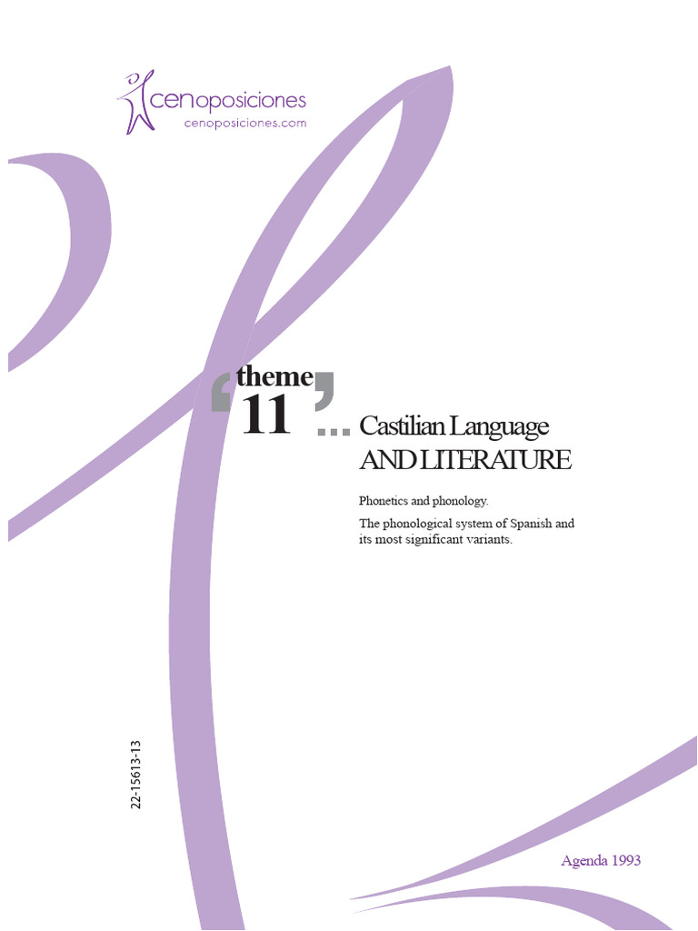 Phonetics and Phonology of Spanish | PDF | Syllable | Consonant