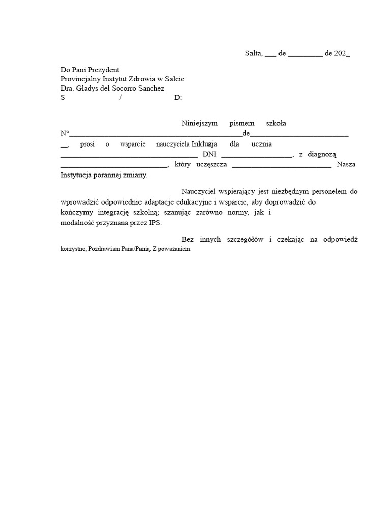 Notatka ze szkoły w celu zgłoszenia nauczyciela integracyjnego 1.docx | PDF