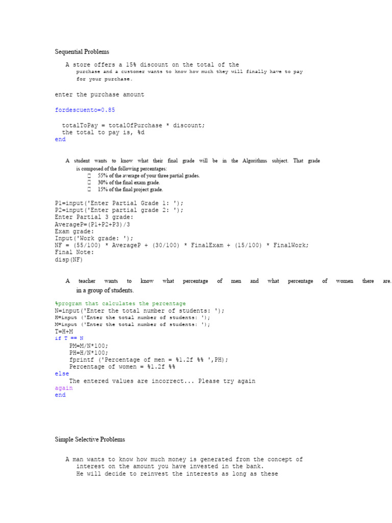 Practice 1 Exercises in Matlab | PDF | Interest | Credit