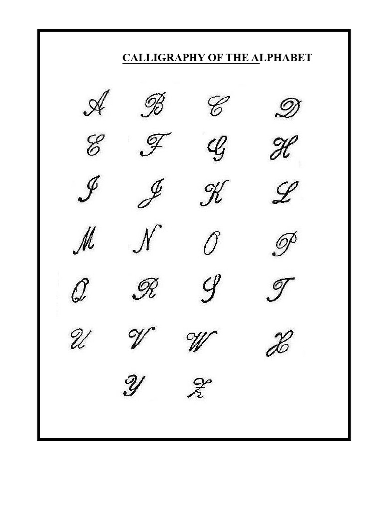 Palmer Alphabet Calligraphy | PDF