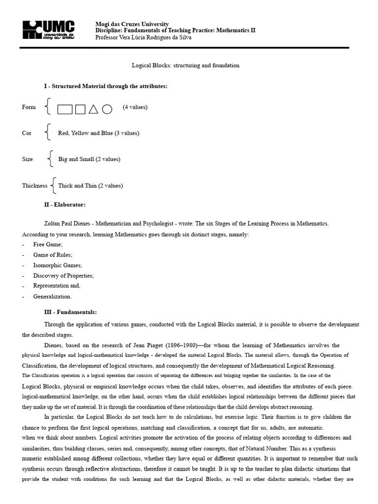 Logical Blocks - Foundation | PDF | Learning | Psychological Concepts