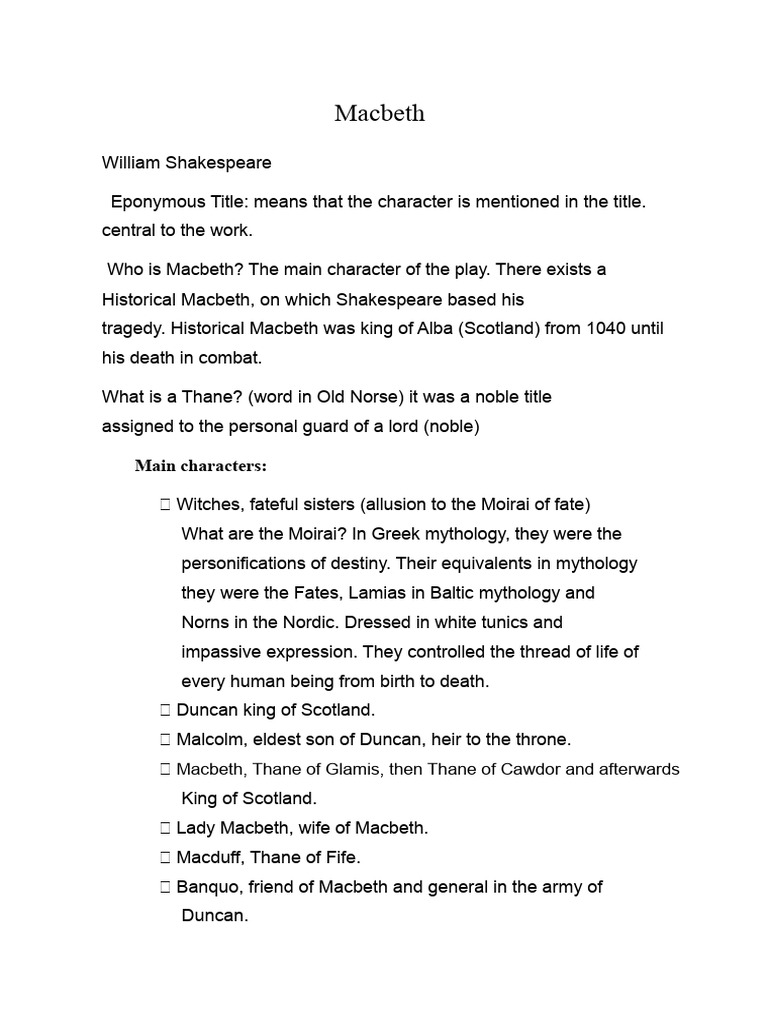 Macbeth | PDF | Macbeth | Shakespearean Tragedies