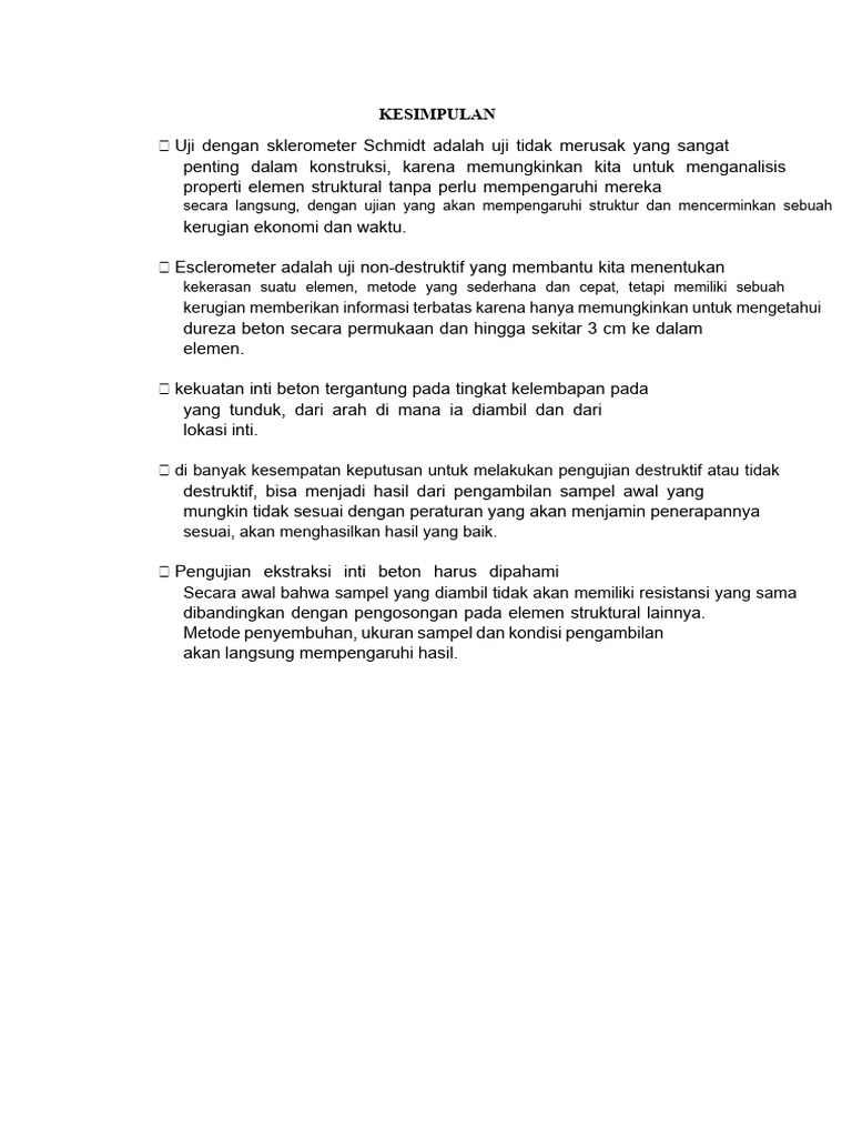 Uji Sklerometer Schmidt pada Beton | PDF