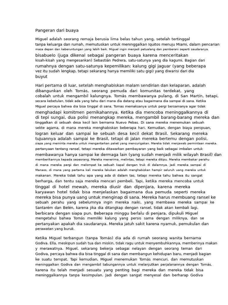 Pangeran Krokodil - Ringkasan | PDF