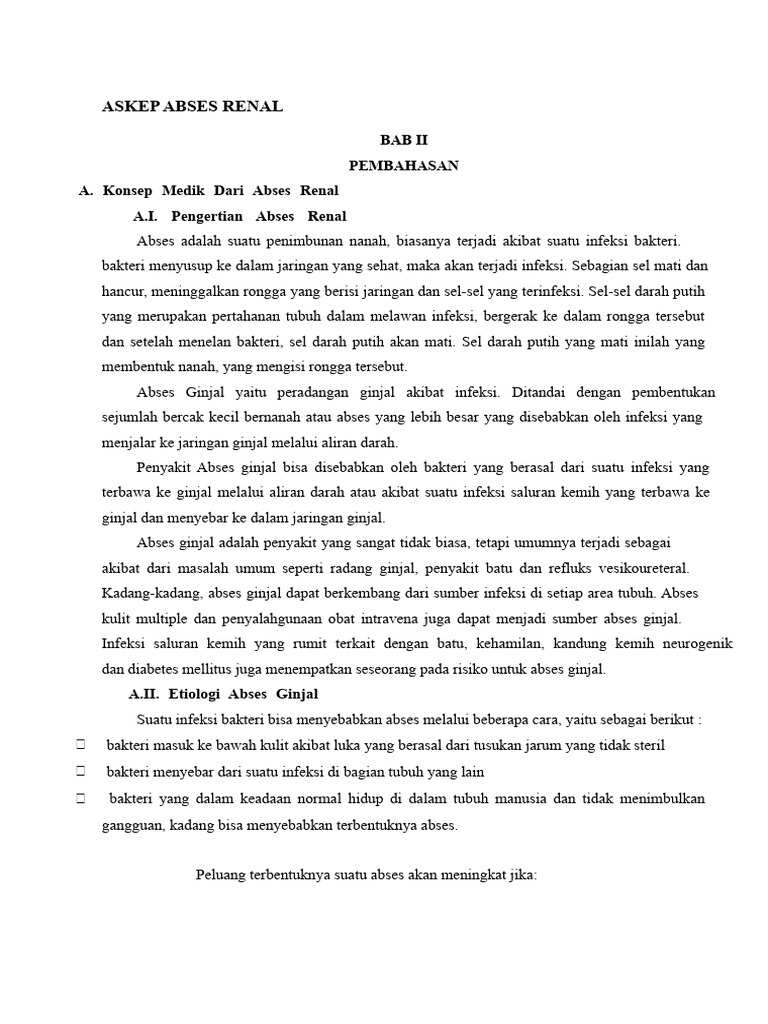 Askep Abses Renal | PDF