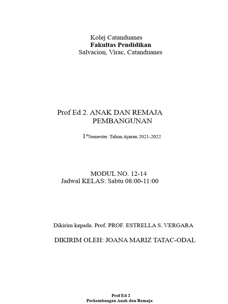 Prof Ed 2-Modul 12-14 | PDF