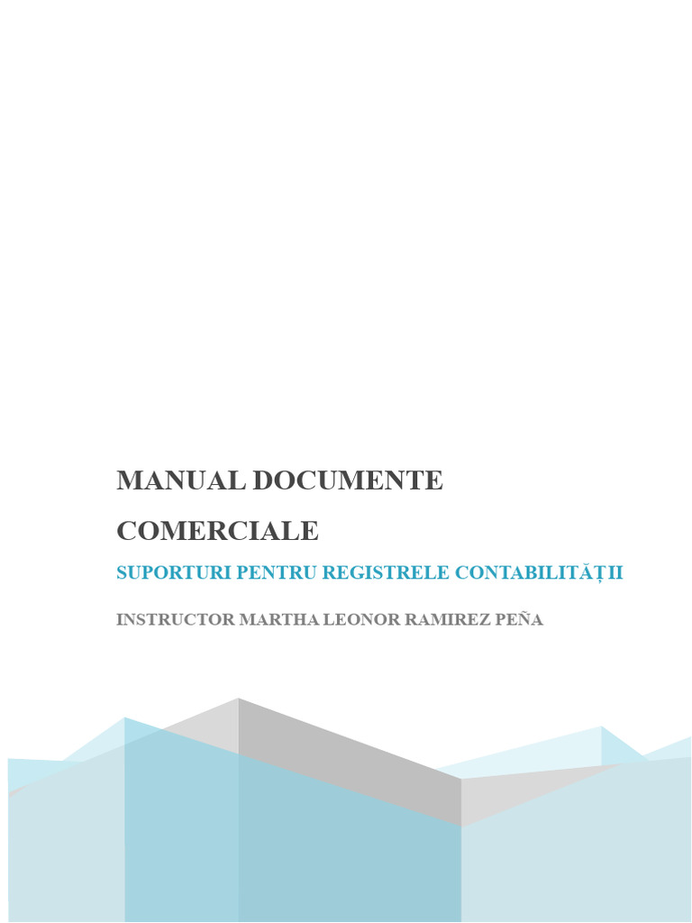 Manual Documente Comerciale Contabilitate | PDF