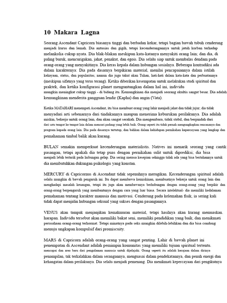 10 Makara Lagna | PDF
