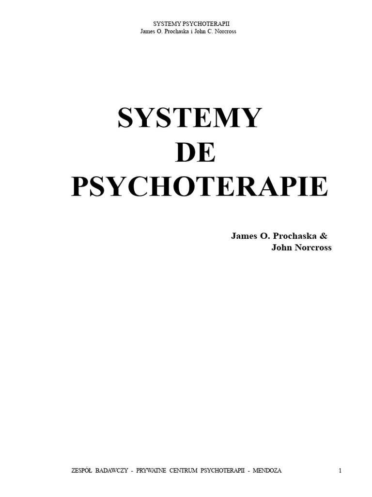 Prochaska I Norcross Systemy Psychoterapii PDF | PDF