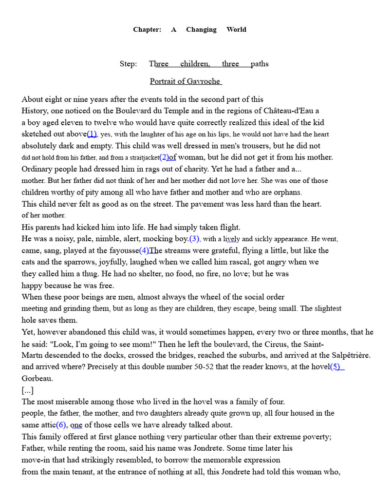 Portrait of Gavroche Student | PDF