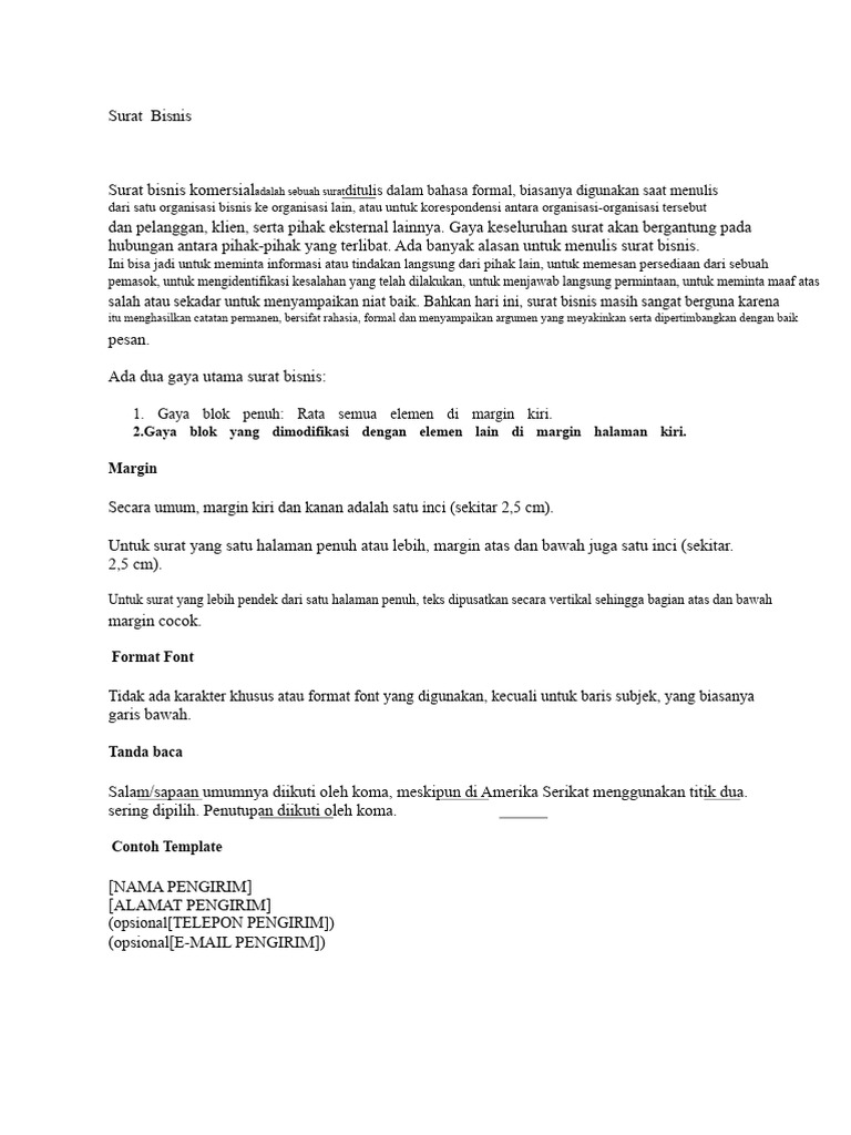 Panduan Lengkap Surat Bisnis dan Memo | PDF