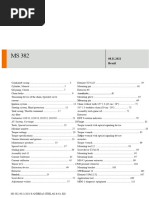 MS 382 Spare Parts List Overview | PDF | Piston | Screw