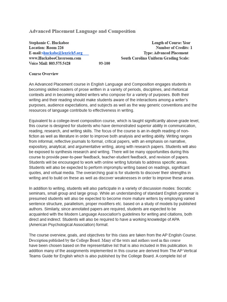 AP Language and Composition | PDF | Human Communication