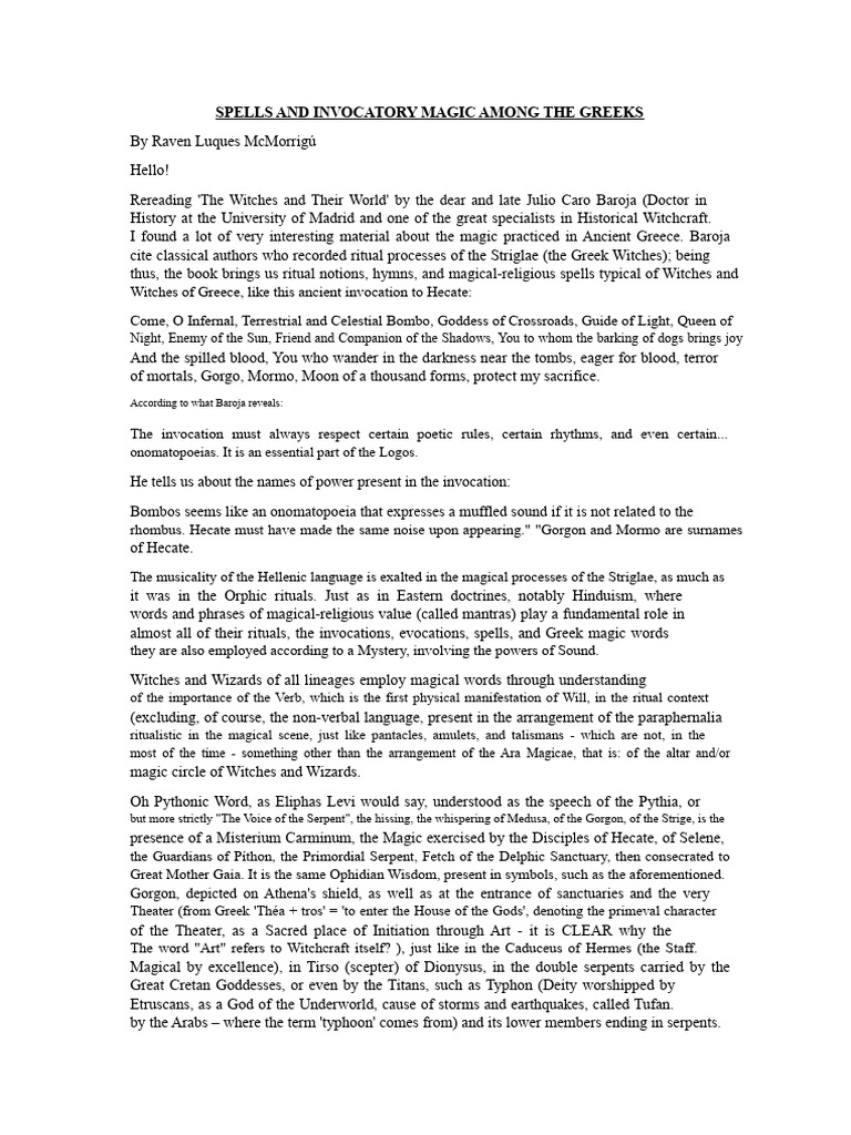 Spells and Summoning Magic | PDF | Witchcraft | Poetry