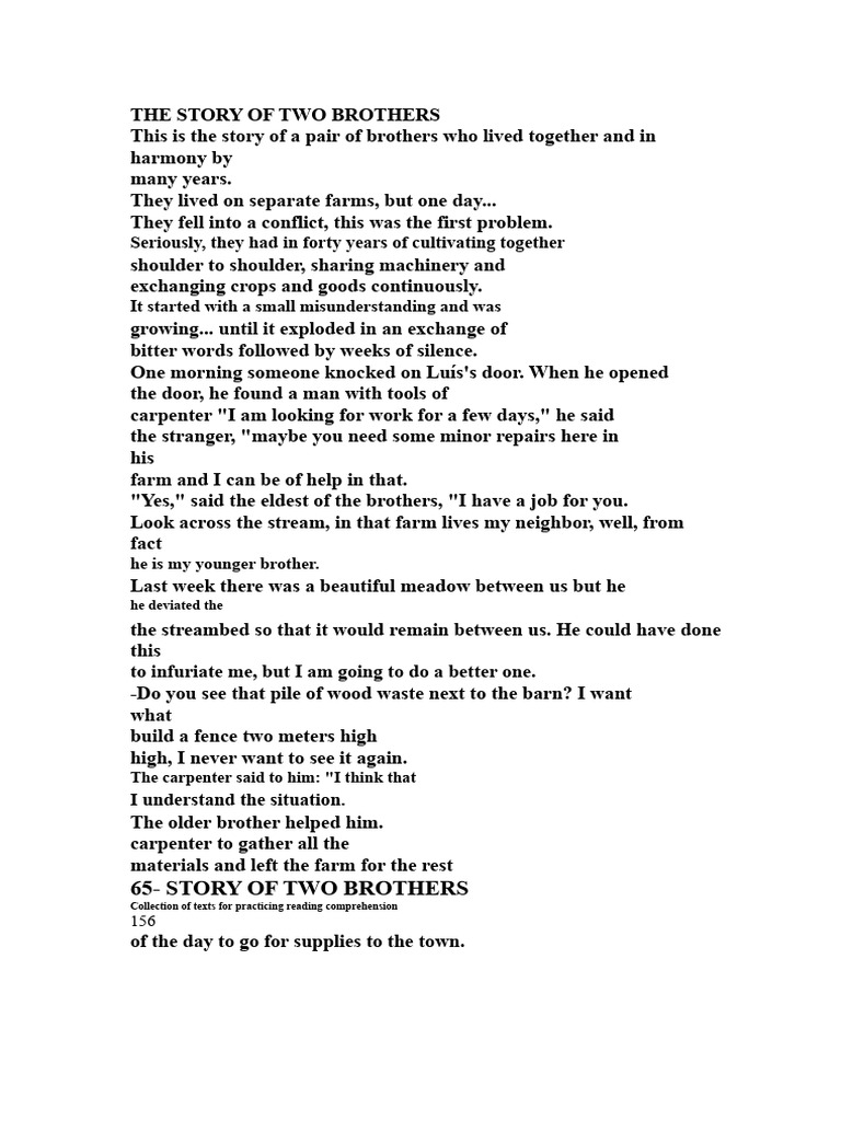Story of Two Brothers | PDF