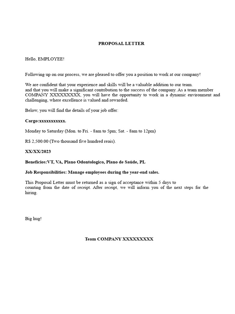 Proposal Letter Template | PDF