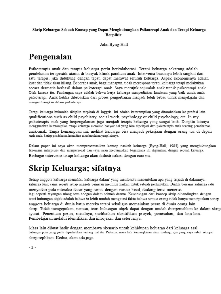 Byng Hall J. Naskah Keluarga | PDF