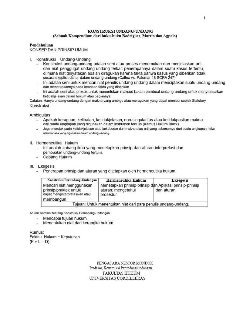 Konstruksi Undang-Undang | PDF