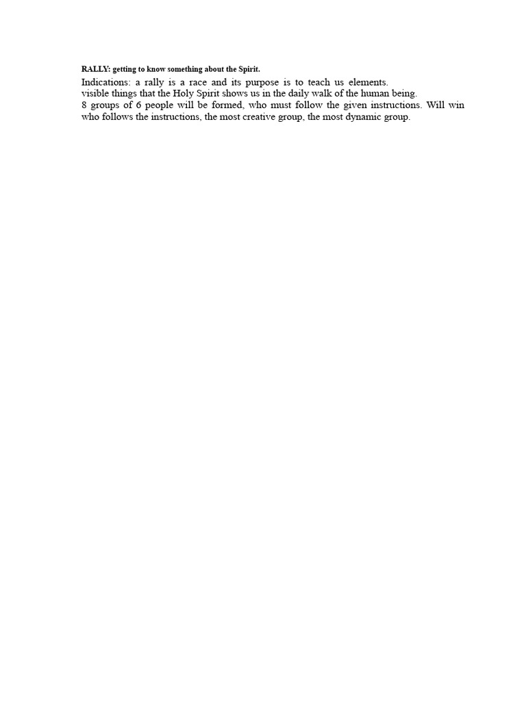 Confirmation Rally Saint To | PDF