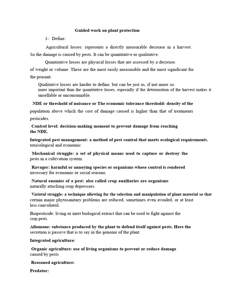 Correction of Directed Work On Plant Protection - 073511 | PDF | Pest ...