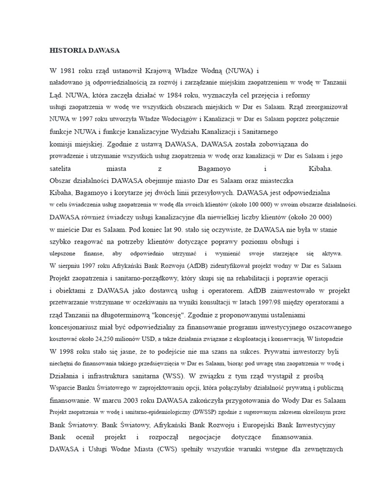 DAWASA | PDF