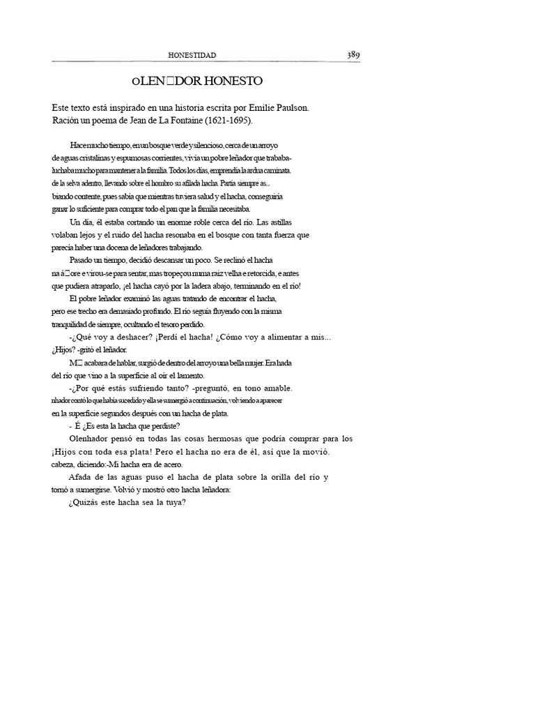 El Leñador Honesto | PDF