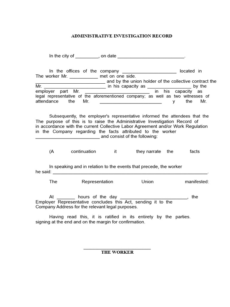 Administrative Investigation Act PDF | PDF