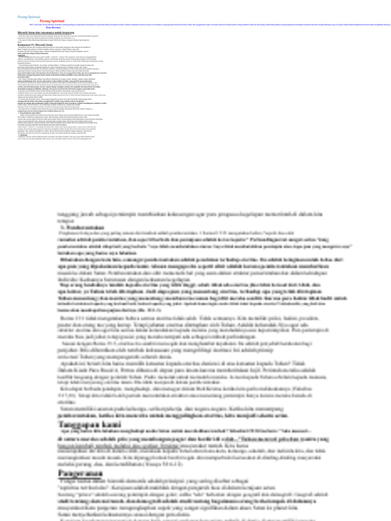 Perang Rohani Perang Rohani | PDF