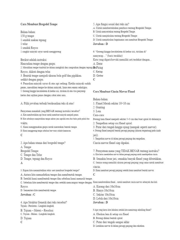 Cara Membuat Bregedel Tempe | PDF