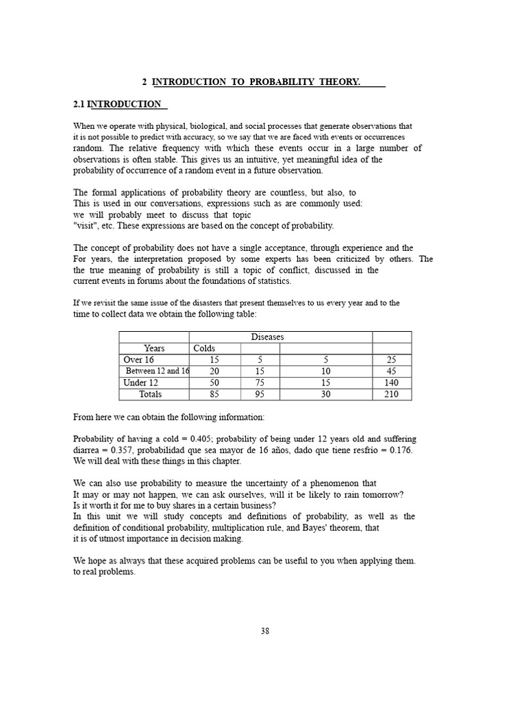 2 Introduction To Probability Theory PDF | PDF | Probability Theory | Probability