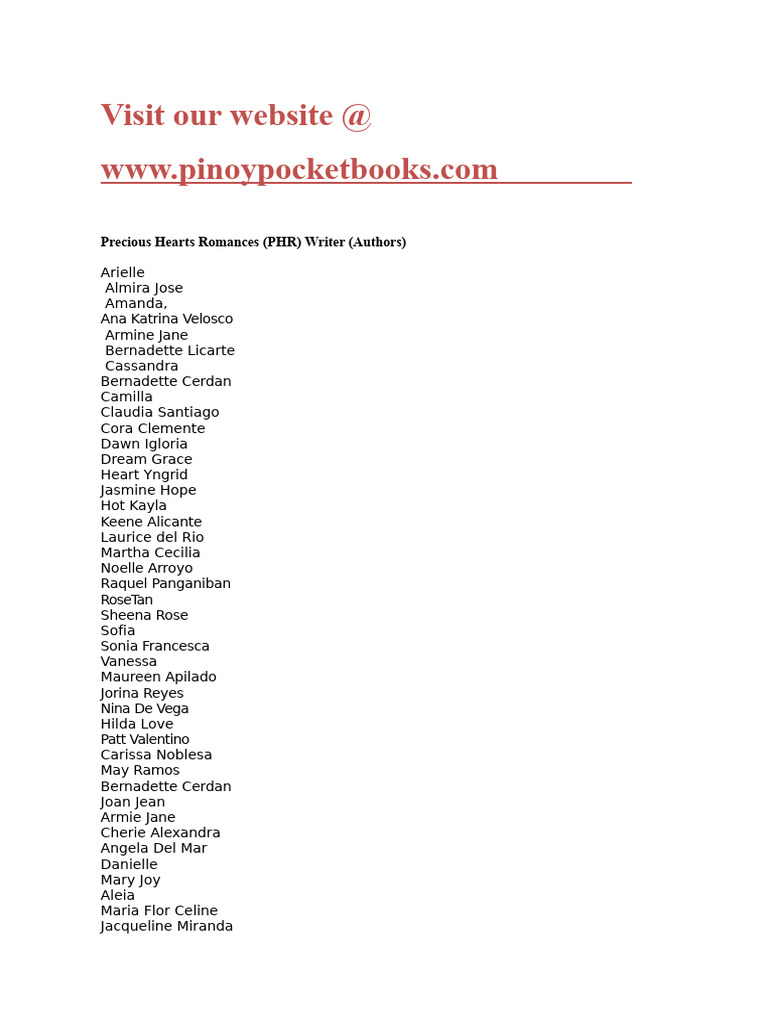 PHR Tagalog Pocketbooks Collection | PDF