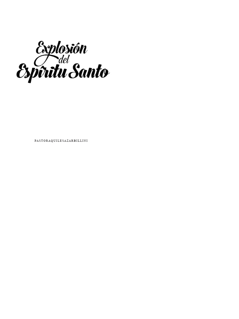 Explosion of The Holy Spirit | PDF | Holy Spirit | Eucharist