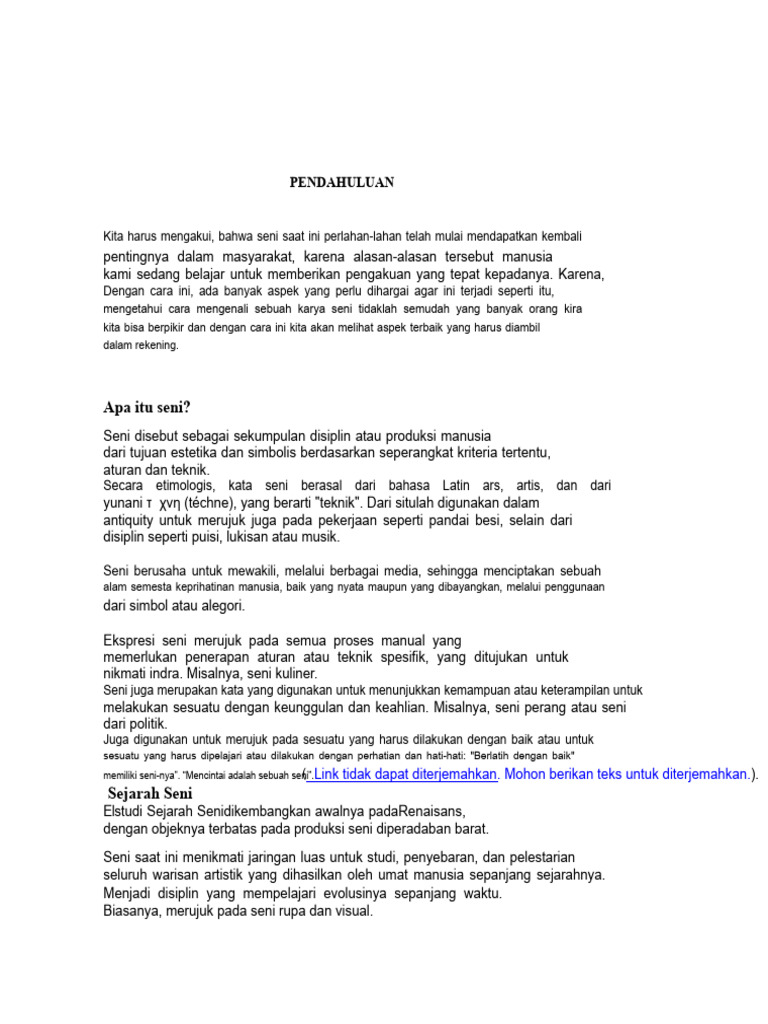 Esai Tentang Seni | PDF