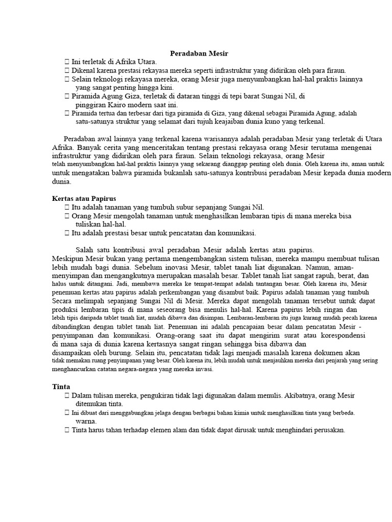 Peradaban Mesir | PDF