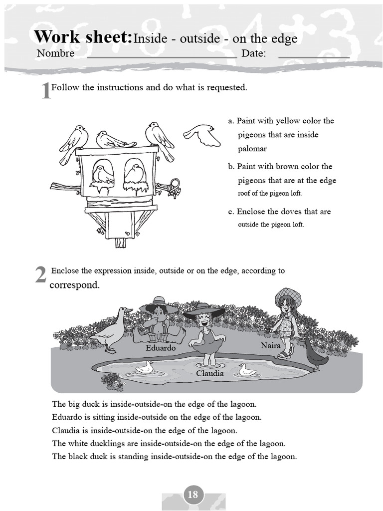 Inside, Outside, and Edge Worksheet | PDF
