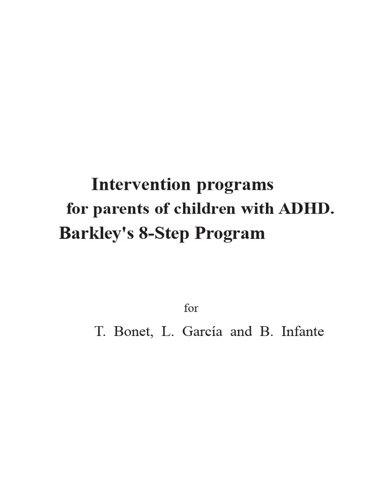 Barkley's 8-Step ADHD Parent Program | PDF | Attention Deficit ...