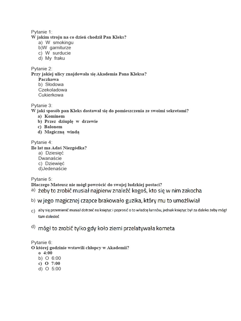 Test Pan Kleks | PDF
