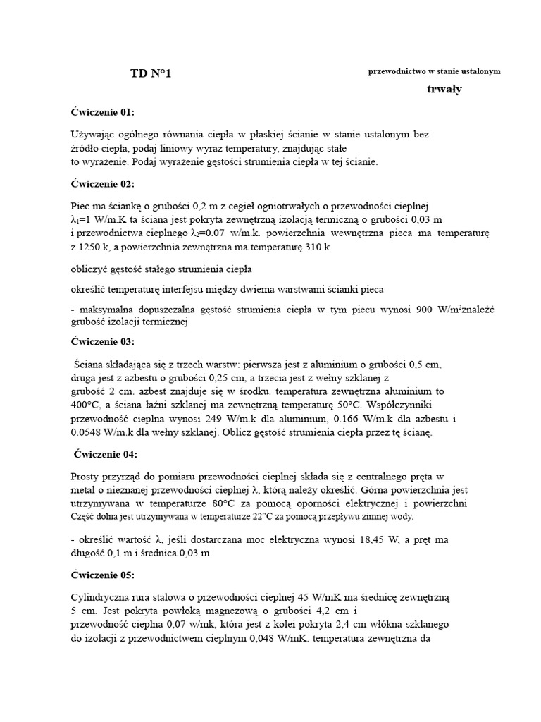 TD N°1 Trwały: Ćwiczenie 01 | PDF