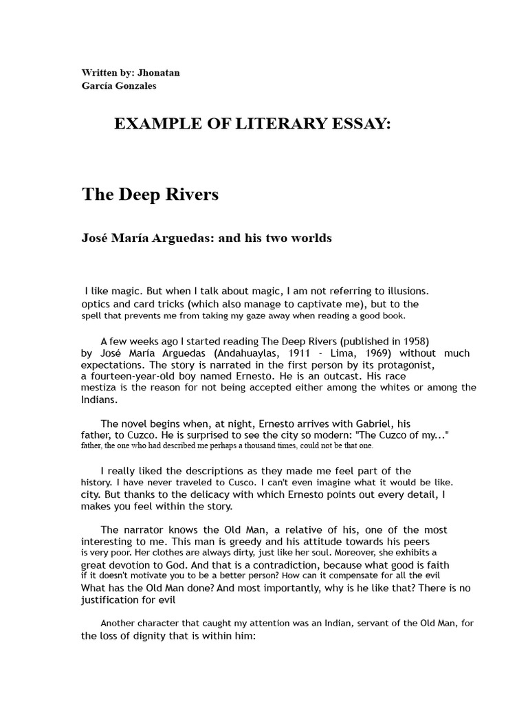 The Deep Rivers: Arguedas' Dual Worlds | PDF