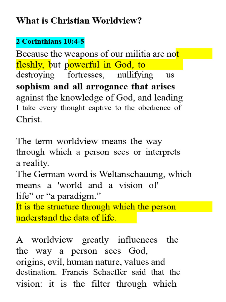 What Is Christian Worldview | PDF | God | Theism